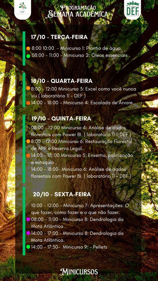 SEMANA ACADÊMICA ENGENHARIA FLORESTAL 2023 | Engenharia Florestal